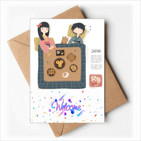 Traditional Japanese local cruisine Welcome Back Greeting Cards ...