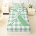 Catabedysis Green Monogram X Twin Sheets,Fashion Bow Tie Bedding For ...