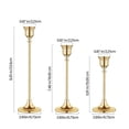 3PCS Nordic Gold Plated Metal Taper Candle Holders, Elegant Home Decor ...