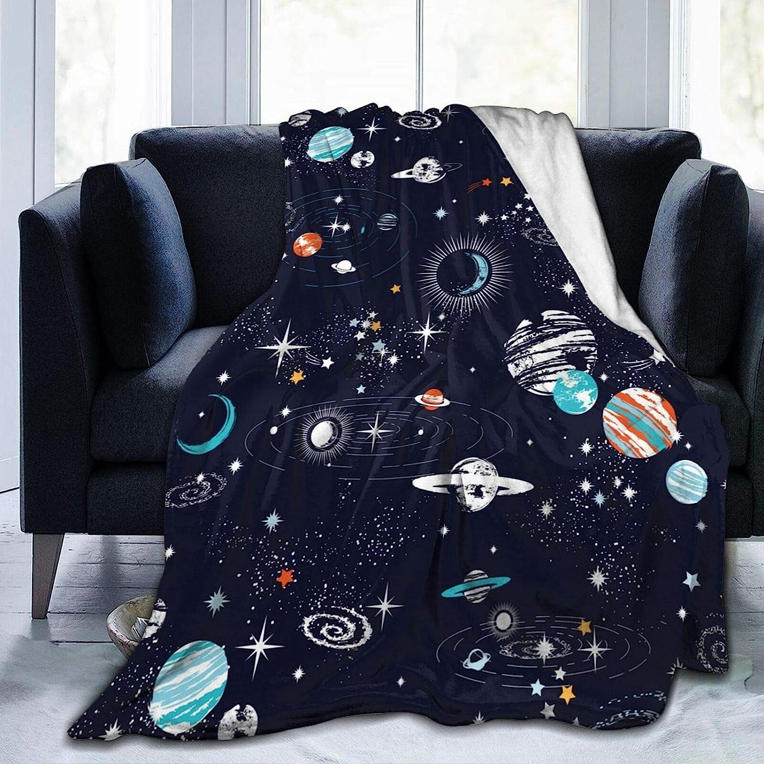 Click here for Wertrrtuyti Space Weighted Blanket For Kids milky... prices