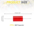 2pcs 5.6uf Frequency Divider Capacitor, 250V Red Axial Audio Speaker ...