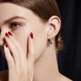 PAURO Green Delicate Polished Stud Earrings for Women Simple Versatile ...