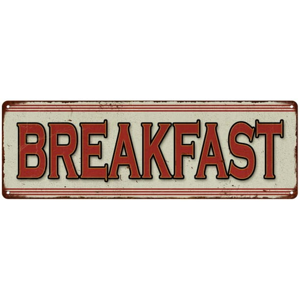 Breakfast Restaurant Diner Food Vintage Look Metal Sign 6x18 ...
