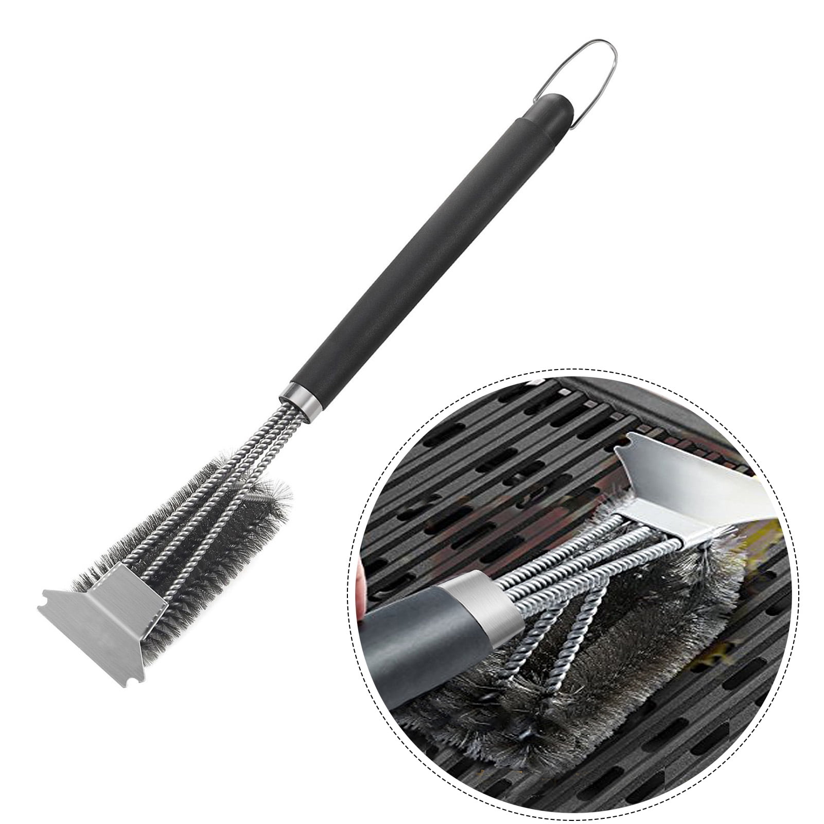 Grill Brush Scraper Wire Bristles Barbecue Cleaner Stainless Steel ...