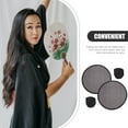 2pcs Foldable Fan Summer Handheld Fan Round Folding Fan Blank Hand Fan ...