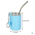Stainless Steel Skinny Tumblers with Lid Straw Portable 3 oz Mini Shot ...