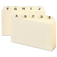 Top Tab A-Z File Guides, 1/5-Cut Top Tab, A To Z, 8.5 X 11, Manila, 25 ...