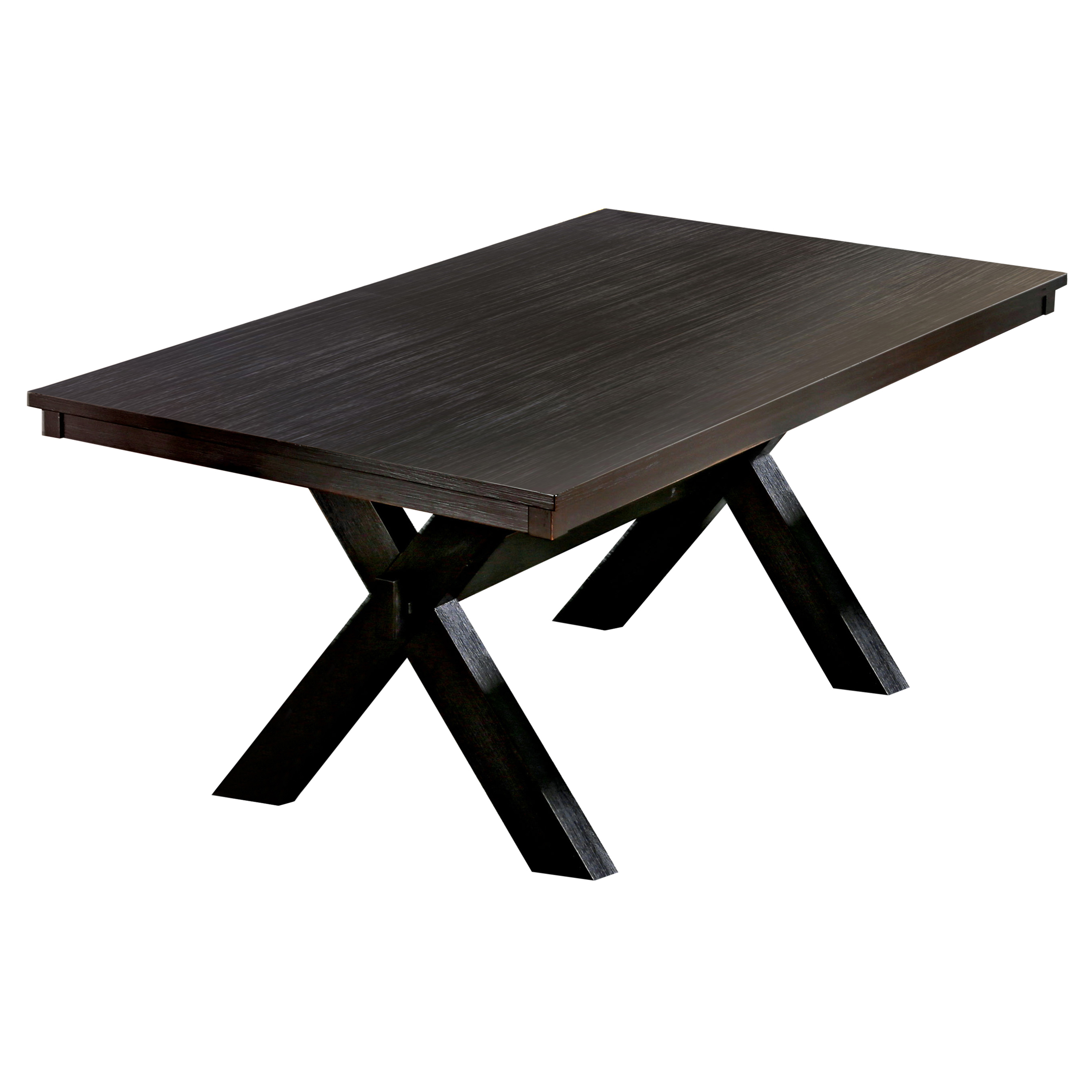 Furniture of America Kay Rectangular Wood Dining Table for 6 in Black ...