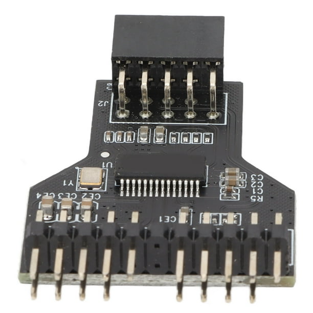 9 Pin USB Splitter, Small Compact Metal Plastic Plug And Play USB ...