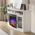 "AMERLIFE 63"" Entertainment Center with 26"" Fireplace, Distressed ...