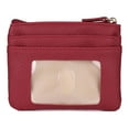 Julia Buxton Women's Pebble RFID Pik-Me-Up Large ID Coin Card Case, Red ...