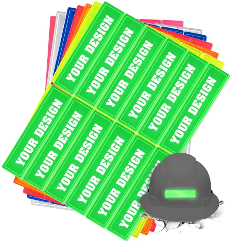 High Visibility Reflective Safety Hard Hat Sticker Customize Logo Hi ...
