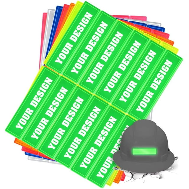 High Visibility Reflective Safety Hard Hat Sticker Customize Logo Hi ...