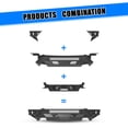Modular 3 IN 1 Design Steel Front Bumper+Side Wing+Winch Plate For 2019 ...