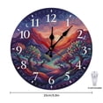 2D Flat Wall Clock Art Print, Silent Non Ticking Battery Operated ...