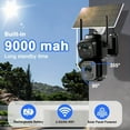 IP66 Waterproof [10x Zoom] 360-degree Low-power CCTV Solar Panel ...