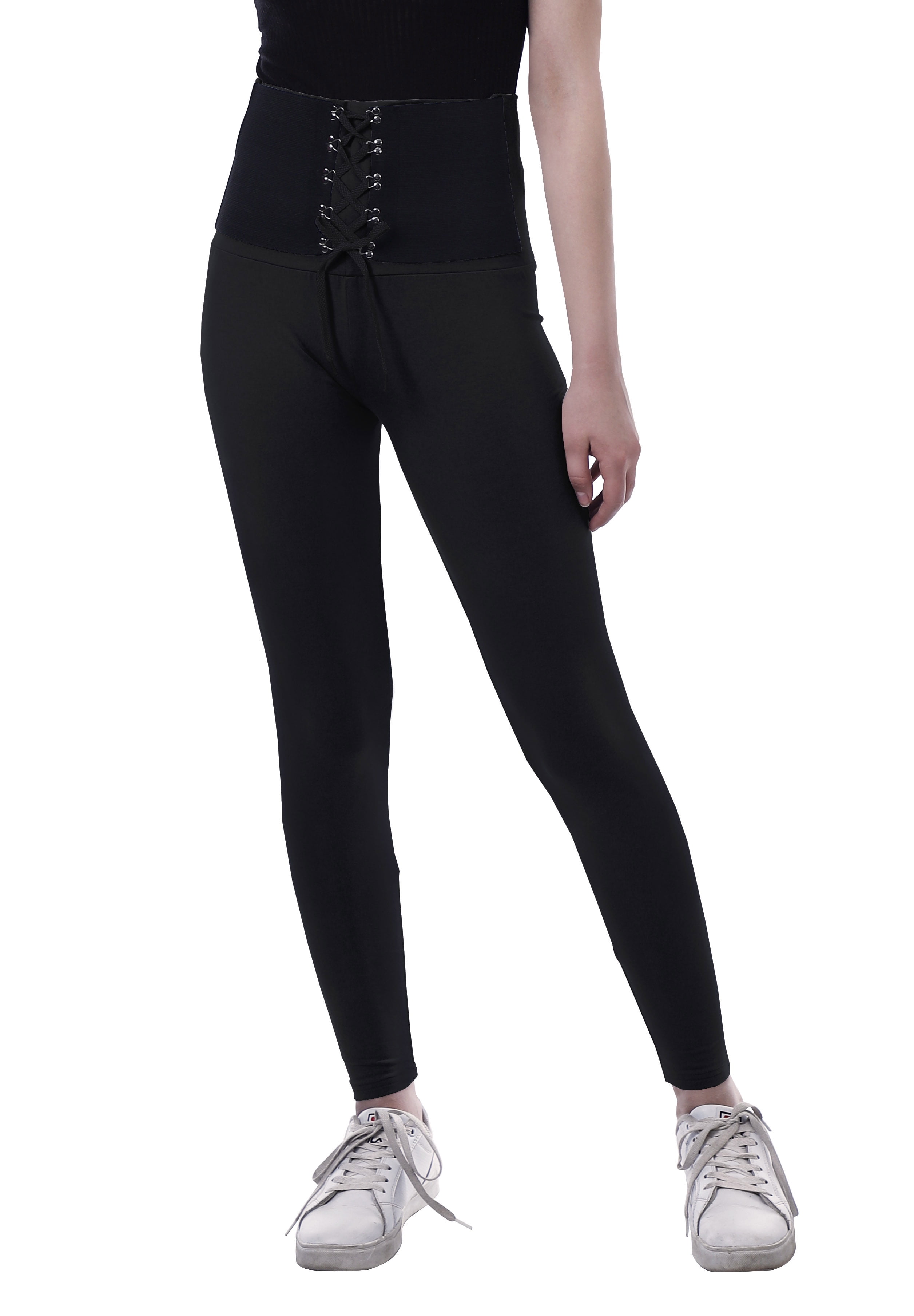 Moomaya Womens High Waisted Yoga Pants Corset Style Trendy Leggings ...