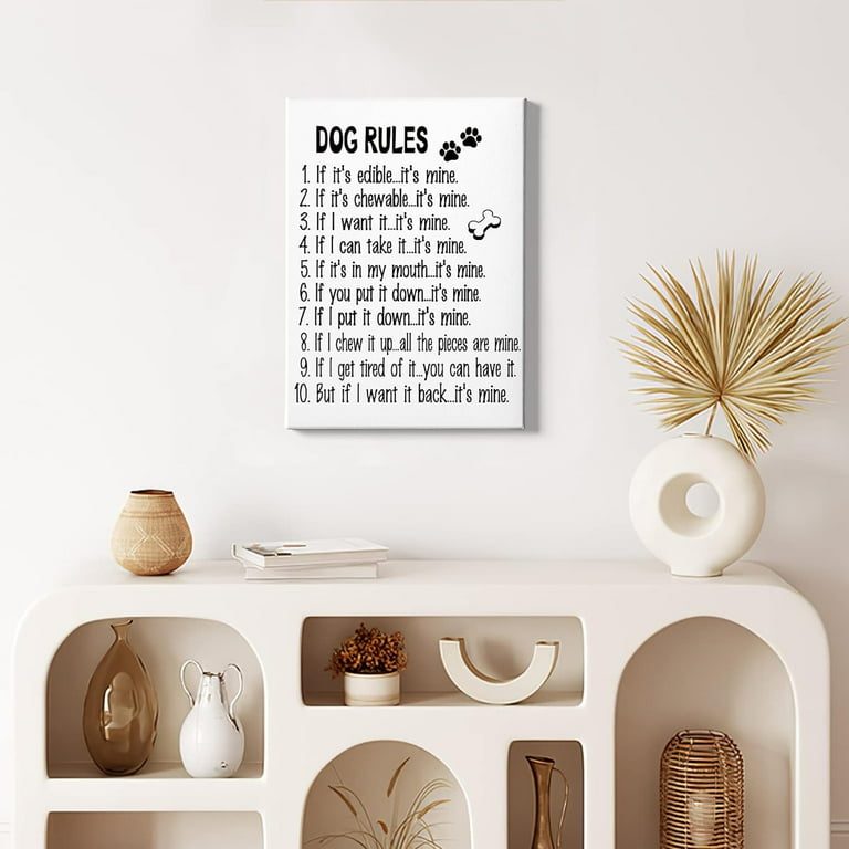 Dog Rules Canvas