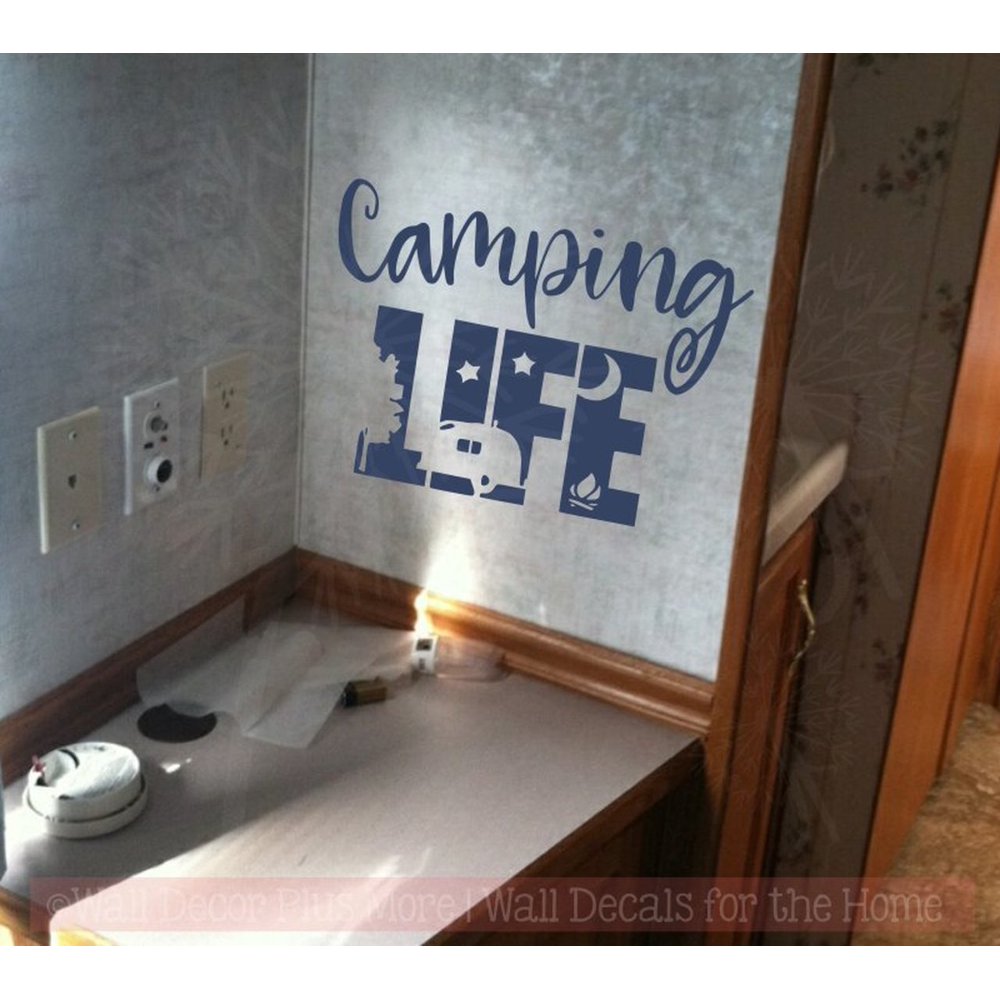 Camper Wall Decal Camping Life RV Accessories Art Decor Stickers Quote ...