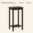2-Tier Tall End Table with Storage Shelf, Sofa Side Table Telephone ...