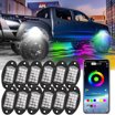 Sunpie 12 Pod RGB-W LED Rock Lights Kits for Cars, Off Road, UTV ...