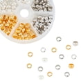 Brass European Beads Large Hole Beads Rondelle Golden Platinum Silver ...