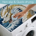 Chinese Dragon Laundry Washer Dryer Dust Cover Mat 23.6x23.6inch Ocean ...