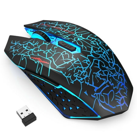 HISRFO Wireless Mouse, Laptop Rechargeable Glowing Mouse, Rainbow ...