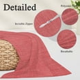 Coral Red Pillow Covers 24x36 Inch Cal King Size, Farmhouse Burlap ...