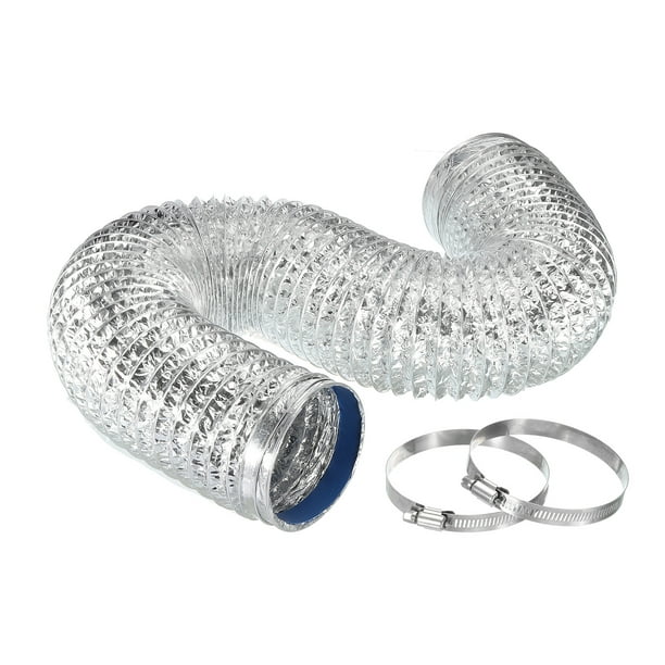 Uxcell Air Aluminum Ducting 4 Inch 4.92 Feet Non Insulated Aluminum ...