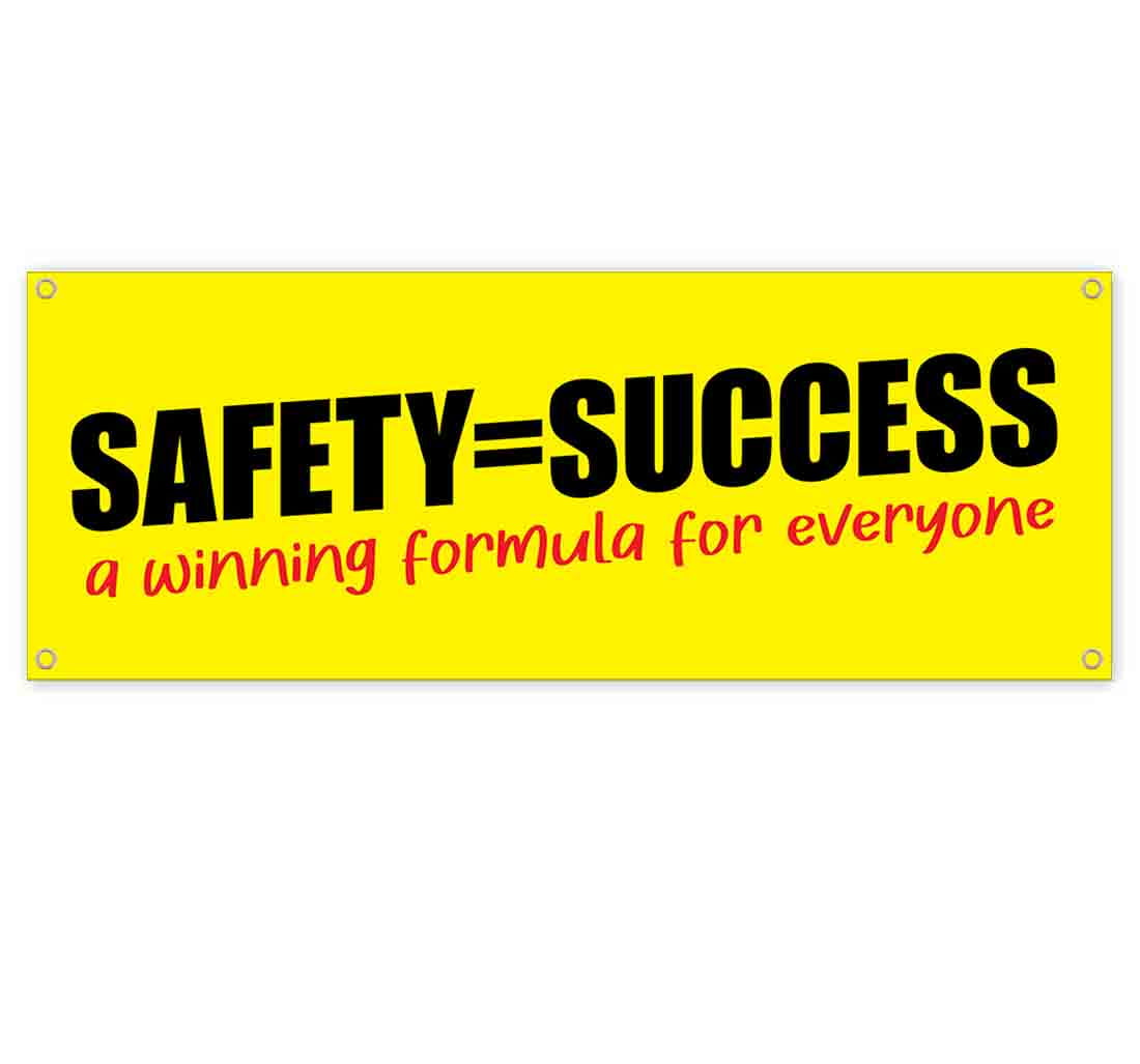 Safety Equals Success 13 oz Vinyl Banner With Metal Grommets - Walmart.com