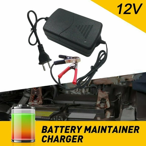 Black Car Battery Charger Maintainer Auto 12V Trickle Hot For Truck ...