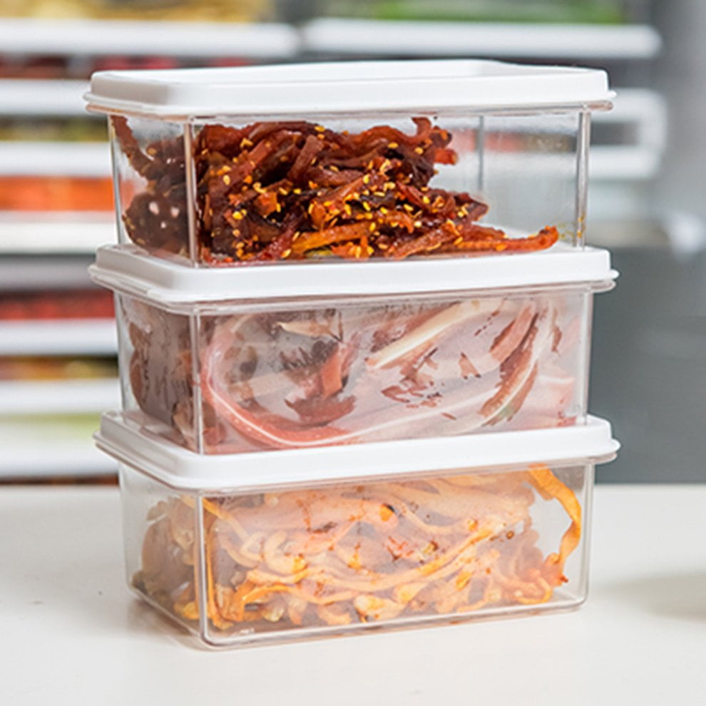 Round Drain Sealed Box Refrigerator Crisper Debris Fridge Storage Box ...