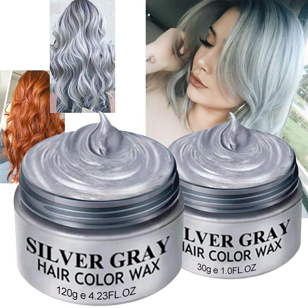 Temporary Silver Hair Spray Color Gray Temporary Hair Dye Silver Hair Wax Color Hairstyle Cream With All Day Hold For Youth Men Women Party Cosplay Walmart