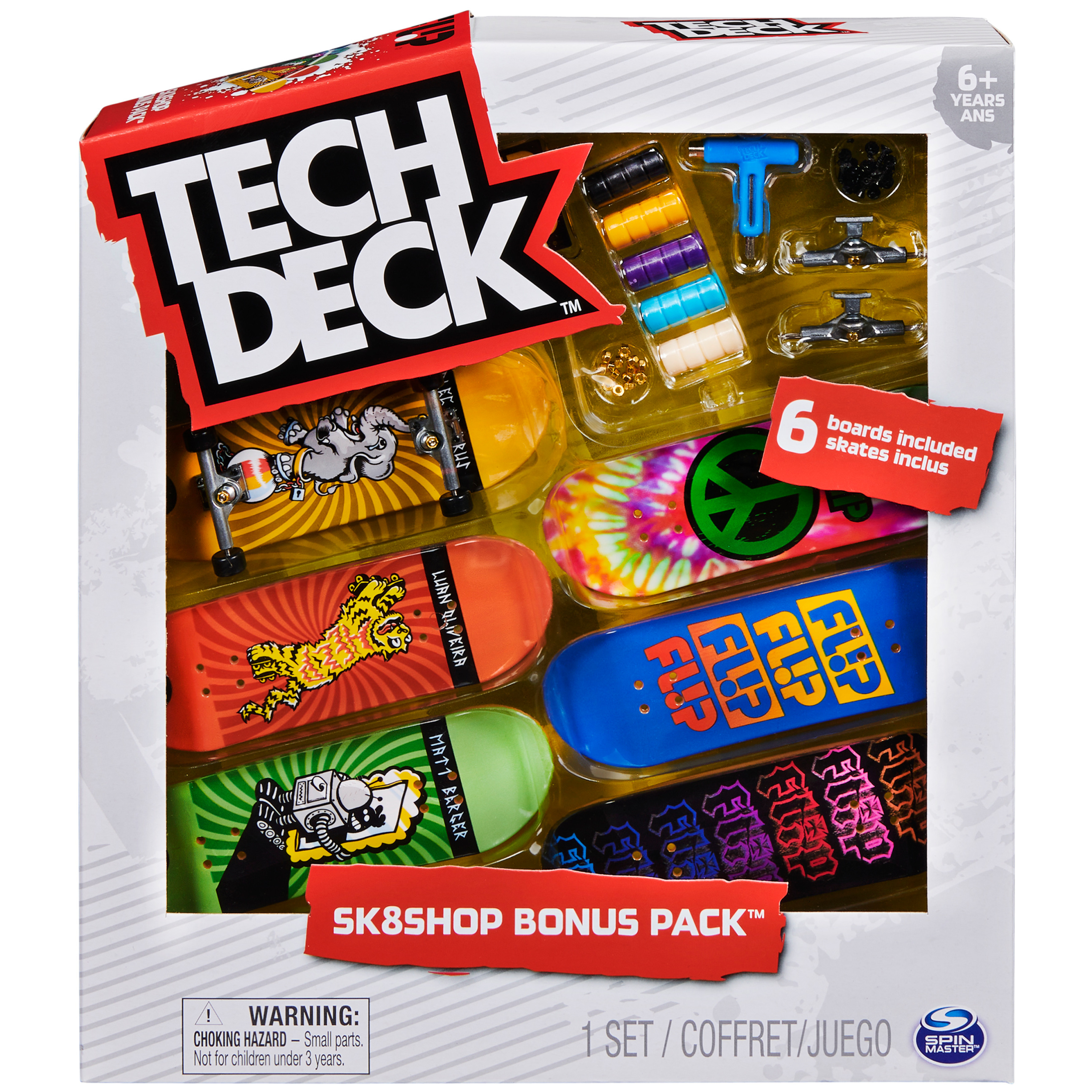 Tech Deck, Sk8shop Fingerboard Bonus Pack, Collectible and Customizable Mini Skateboards (Styles ...