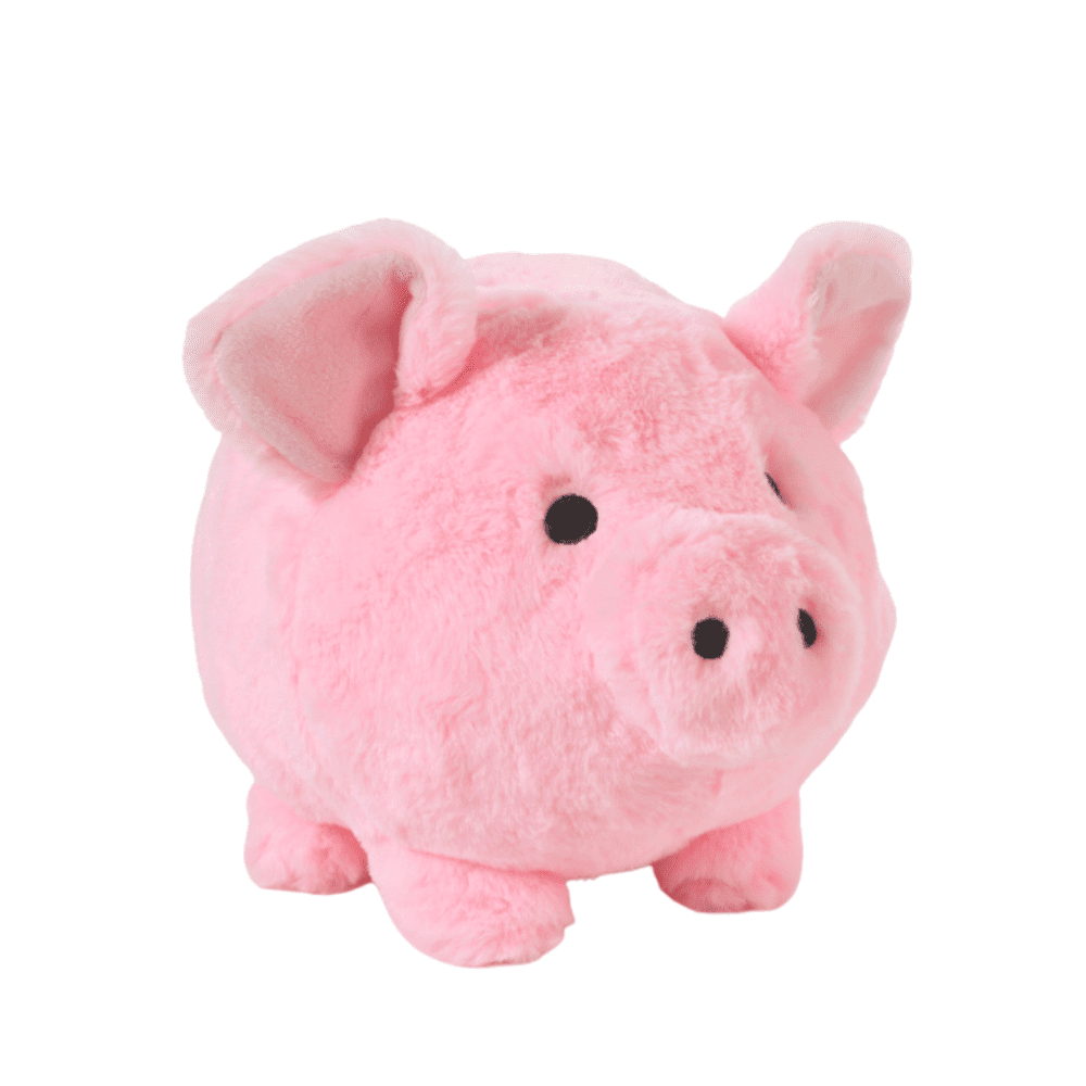 Kids Plush Piggy Bank Stuffed Animal Coin Bank for Girls - Pink ...