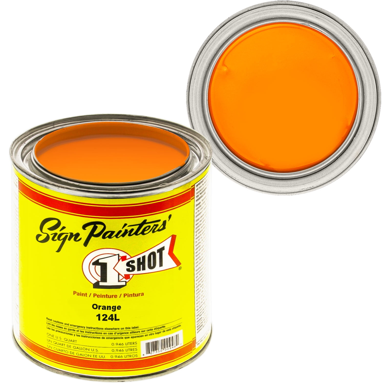 1 Quart 1 Shot ORANGE Paint Lettering Enamel Pinstriping - One Shot ...