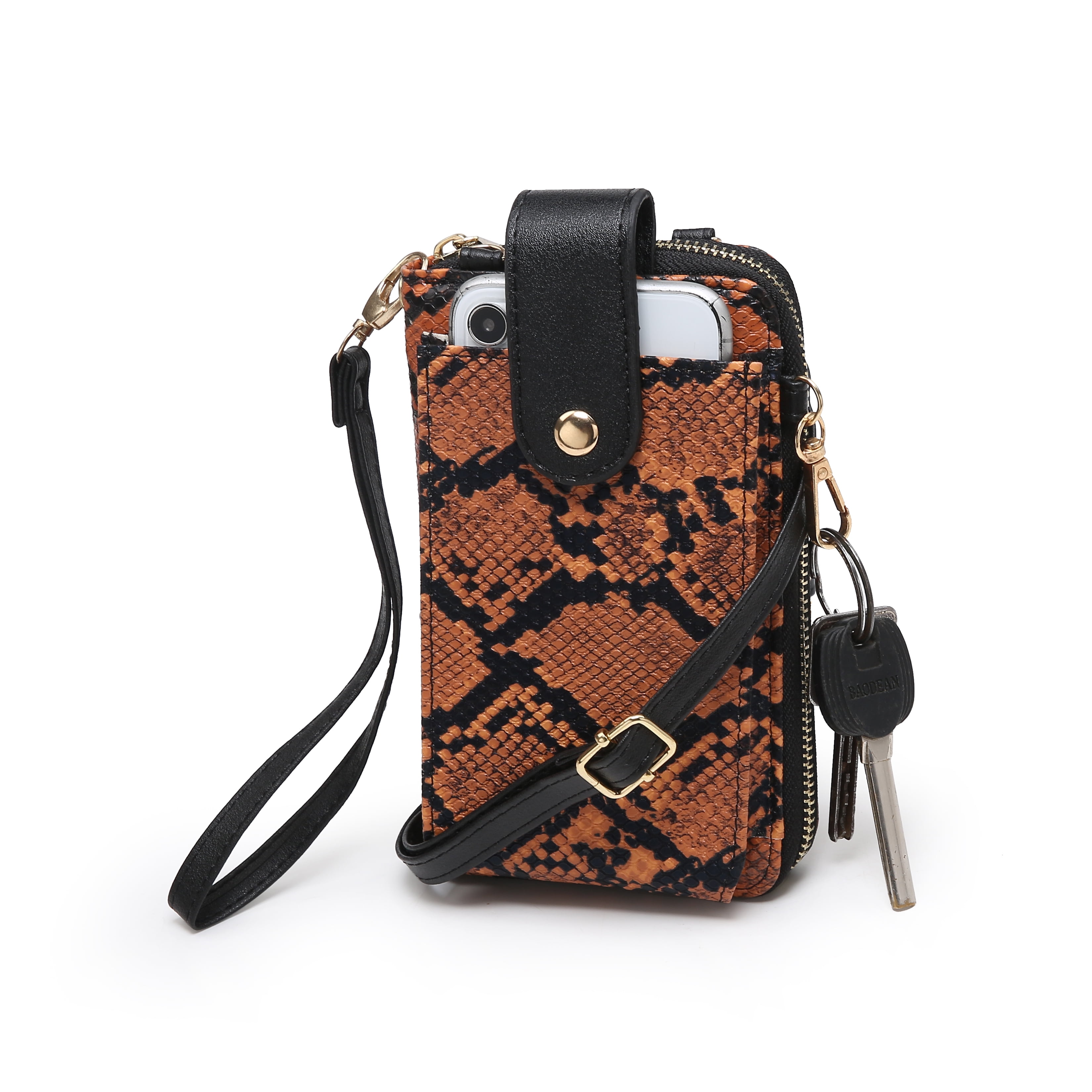 Poppy Faux Leather Womens Crossbody Shoulder Bag Cell Phone Purse ...