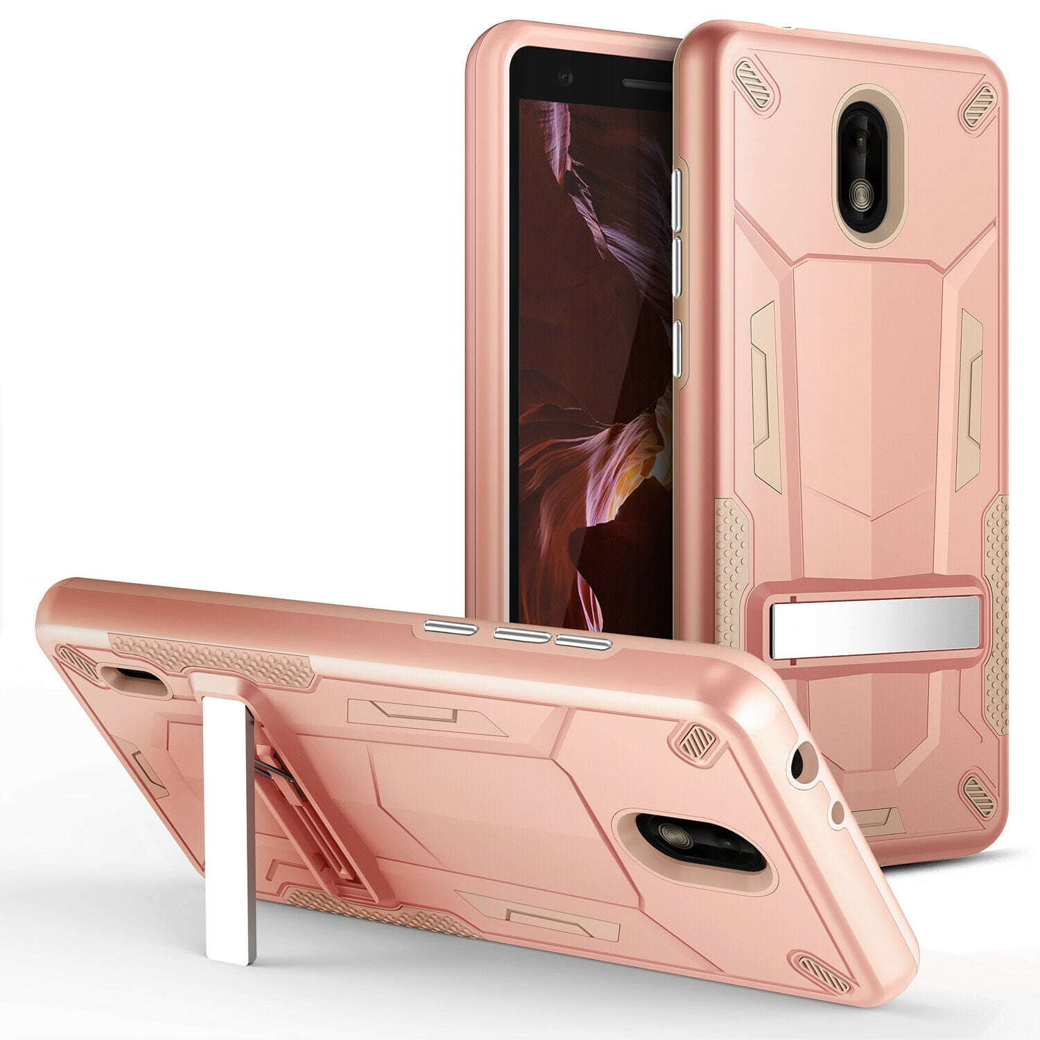 Kaleidio Case For Nokia 3 1c Nokia 3 1a [mech Armor] Hybrid Drop