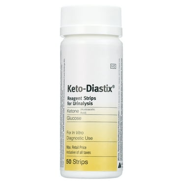 Bayer Keto-Diastix Reagent Strips for Ketone and Glucose Urine Tests ...