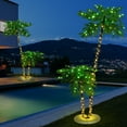 Solar Lighting Palm Trees for Outdoor Patio, Bar Pool Decoration ...