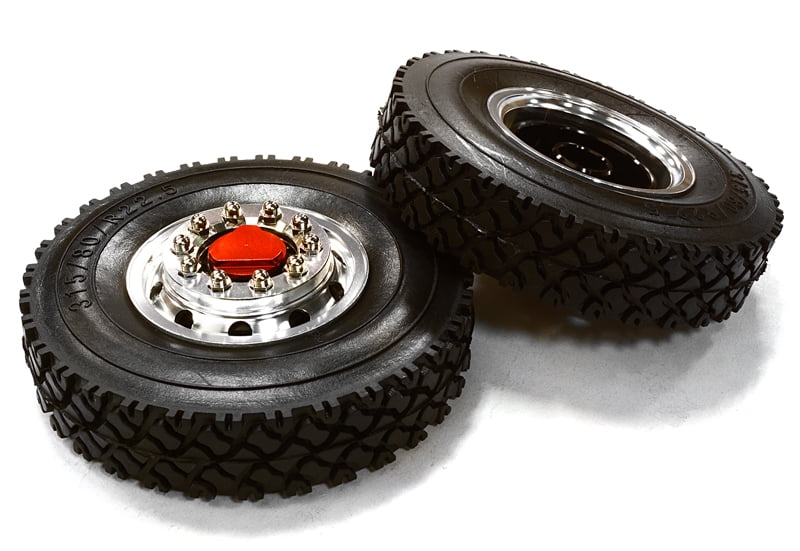 Integy RC Toy Model Hop-ups C26580RED Machined Alloy T6 Front Wheel ...