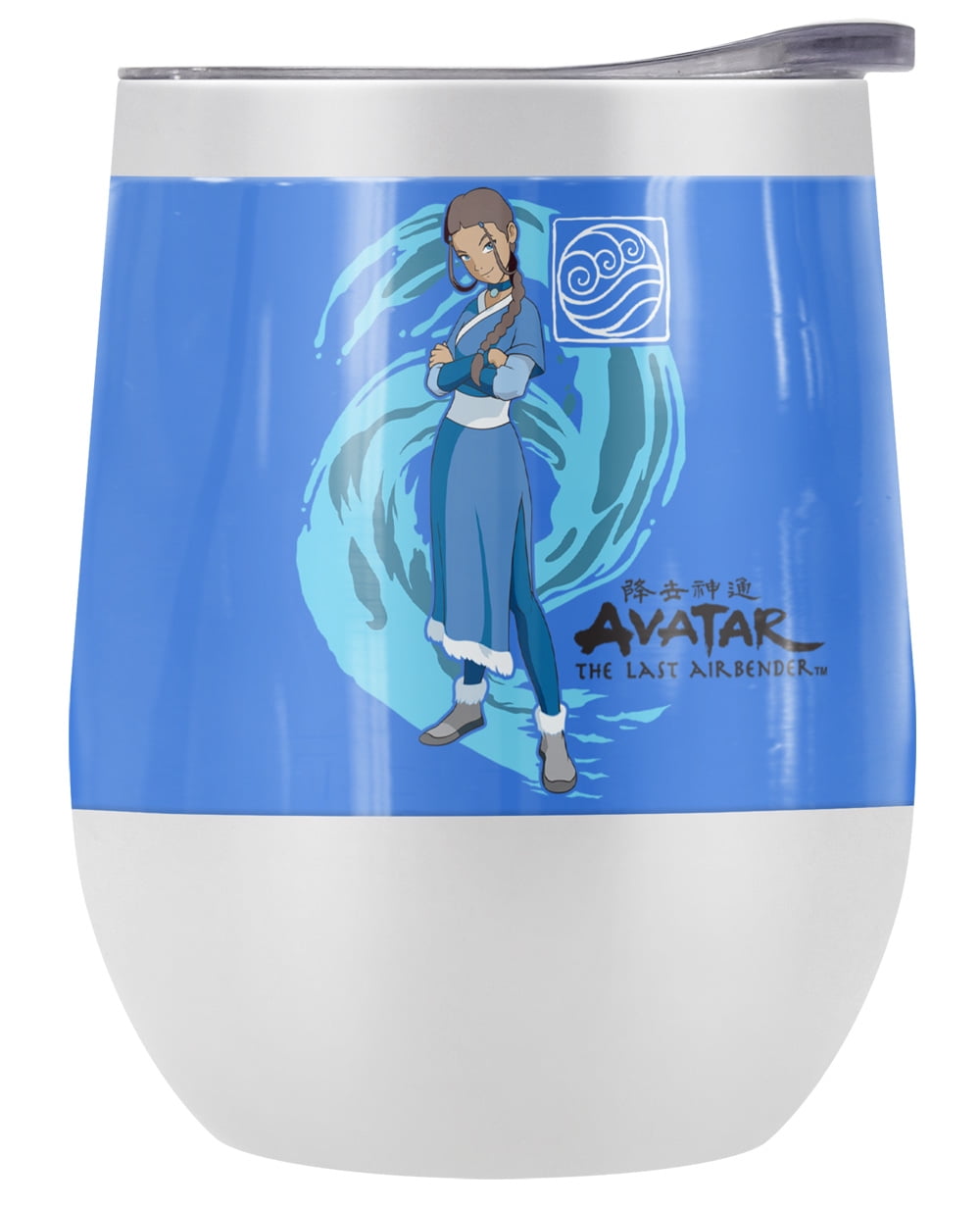 Avatar The Last Airbender Official Katara Water Wave 12 oz Stemless ...