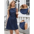 DARING DIVA Women's Denim Tank Dress Boat Neck Sleeveless Cute Mini ...