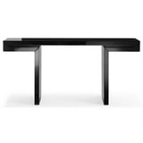 Whiteline Modern Living Black Delaney Contemporary High Gloss Lacquer ...