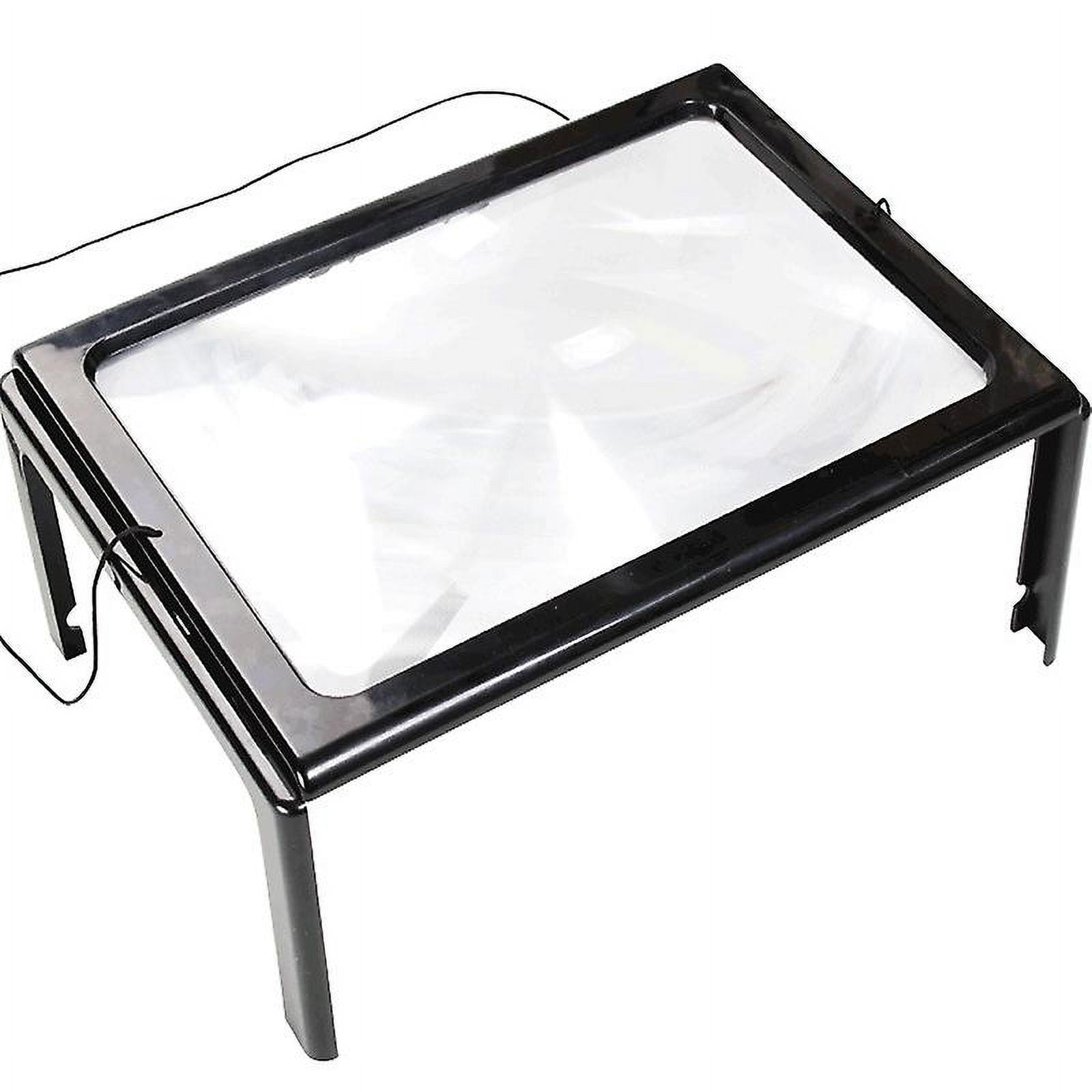 Lupa de lectura 2024 con luz LED, lupa plegable rectangular A4, lupas de lectura con aumento 3X ...