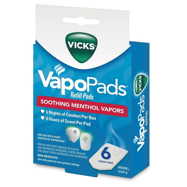 Vicks VapoPads for Vicks Humidifiers, 6 Pack, VVP-6-V - Walmart.com