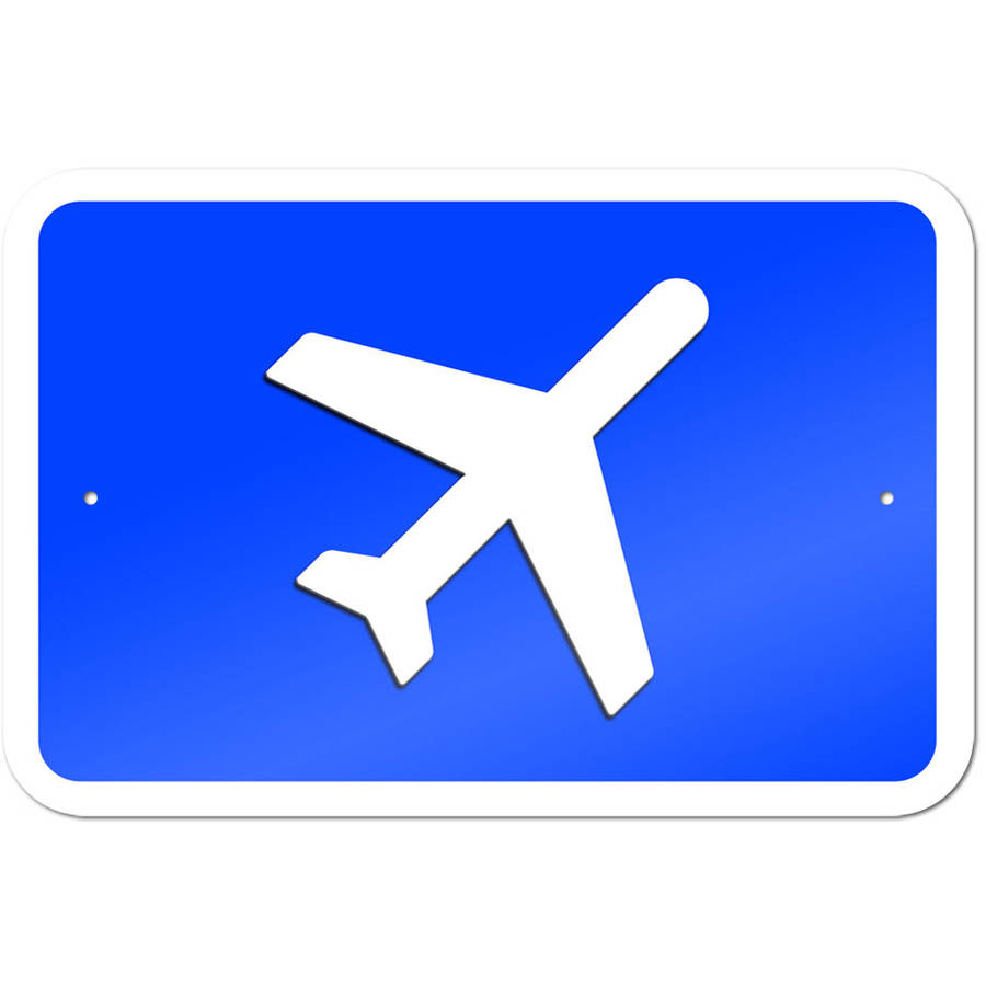 Airplane Airport Sign - Walmart.com