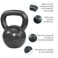 Yes4All Solid Cast Iron Kettlebell - 30 lb Kettlebell Weights (Grey - Walmart.com
