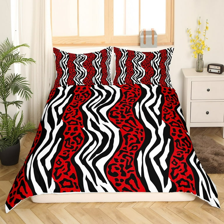 Red Zebra Print Bedding